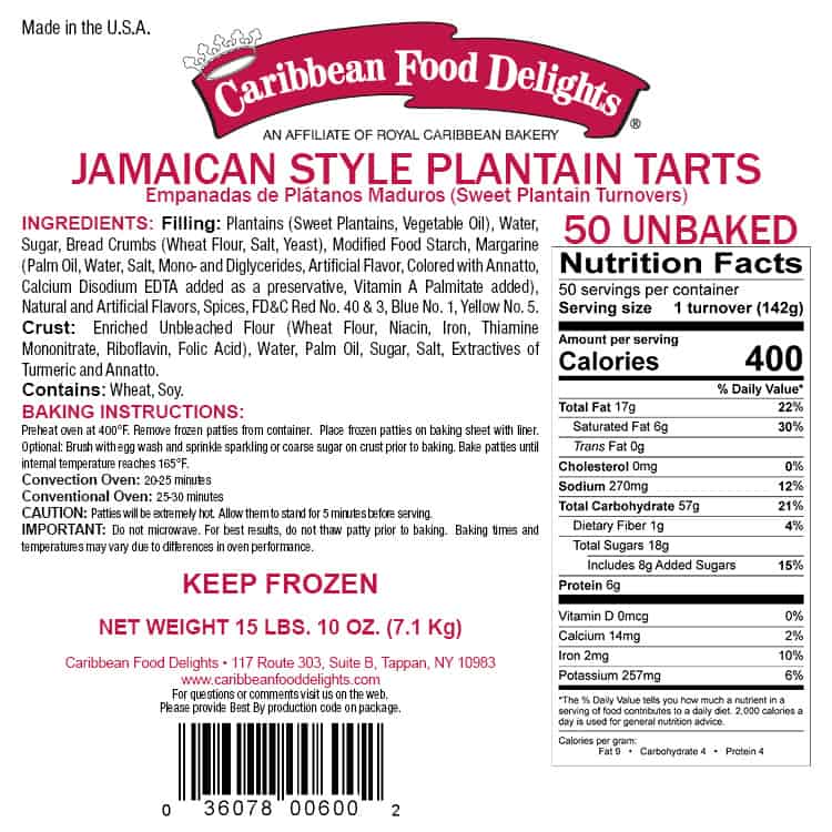 Jamaican Style Patties, Unbaked, 2 Cases